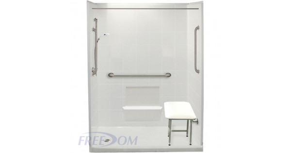 60"x31" Freedom Easy Step Shower (Left Drain) | Freedom Showers