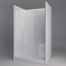 48" x 37" Freedom Easy Step Shower (Right Seat) | Freedom Showers