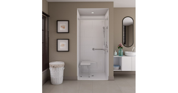 38 5/8" x 38 7/16" Freedom Accessible Transfer Shower 4pc