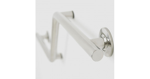38" X 1 1/4" Zig Zag Polished Grab Bar (Choose Left or Right Hand ...