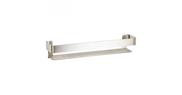 Rectangular Floating Shelf with Rail 18" x 4", Satin finish