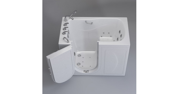 Freedom Walk in Tub 30" x 52" Hydro massage, left drain, outswing door ...