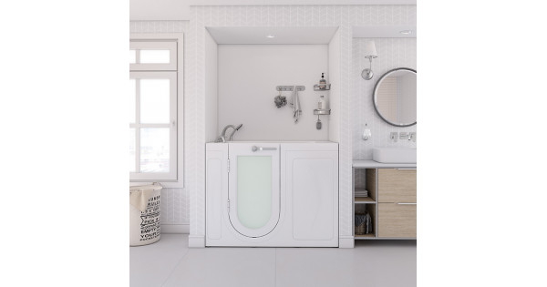 Freedom Walk in Tub 30" x 52" Hydro massage, left drain, outswing door ...