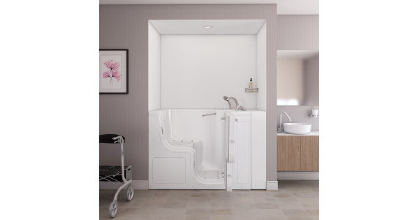 Freedom Walk in Bathtub with Shower. 32" x 52" Transfer Tub, Hydro Jets ...