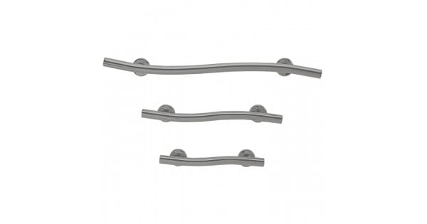 Wave Grab Bars Satin Stainless - various sizes, made in USA