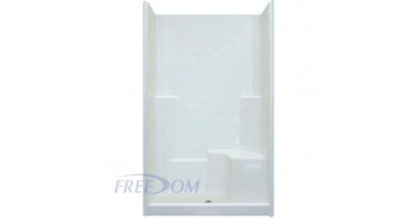 Freedom Easy Step Shower, Right Seat, 3 Piece (48" x 37")