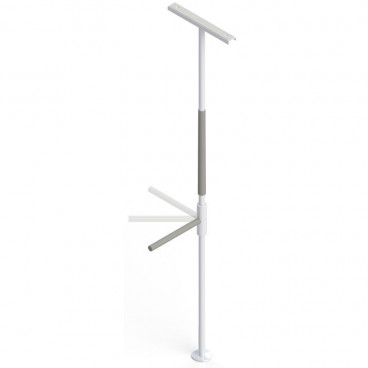 Support Pole with Super Bar for adaptable home safety, WHITE