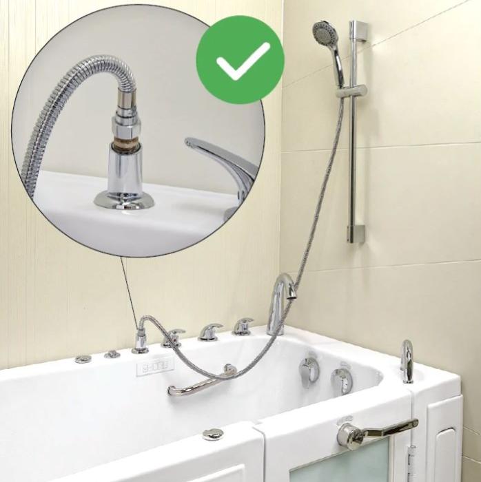 Freedom Walk in Bathtub Shower combo, Large 30" x 60" Transfer Tub ...