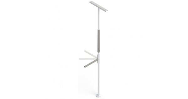 Heavy Duty Support Pole with Super Bar for bariatric requirements, WHITE